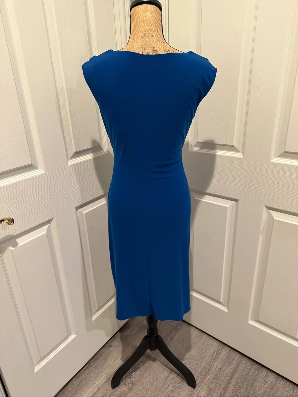 Ralph Lauren | Dresses | Ralph Lauren Womens Royal Blue Cowl Neck Midi ...
